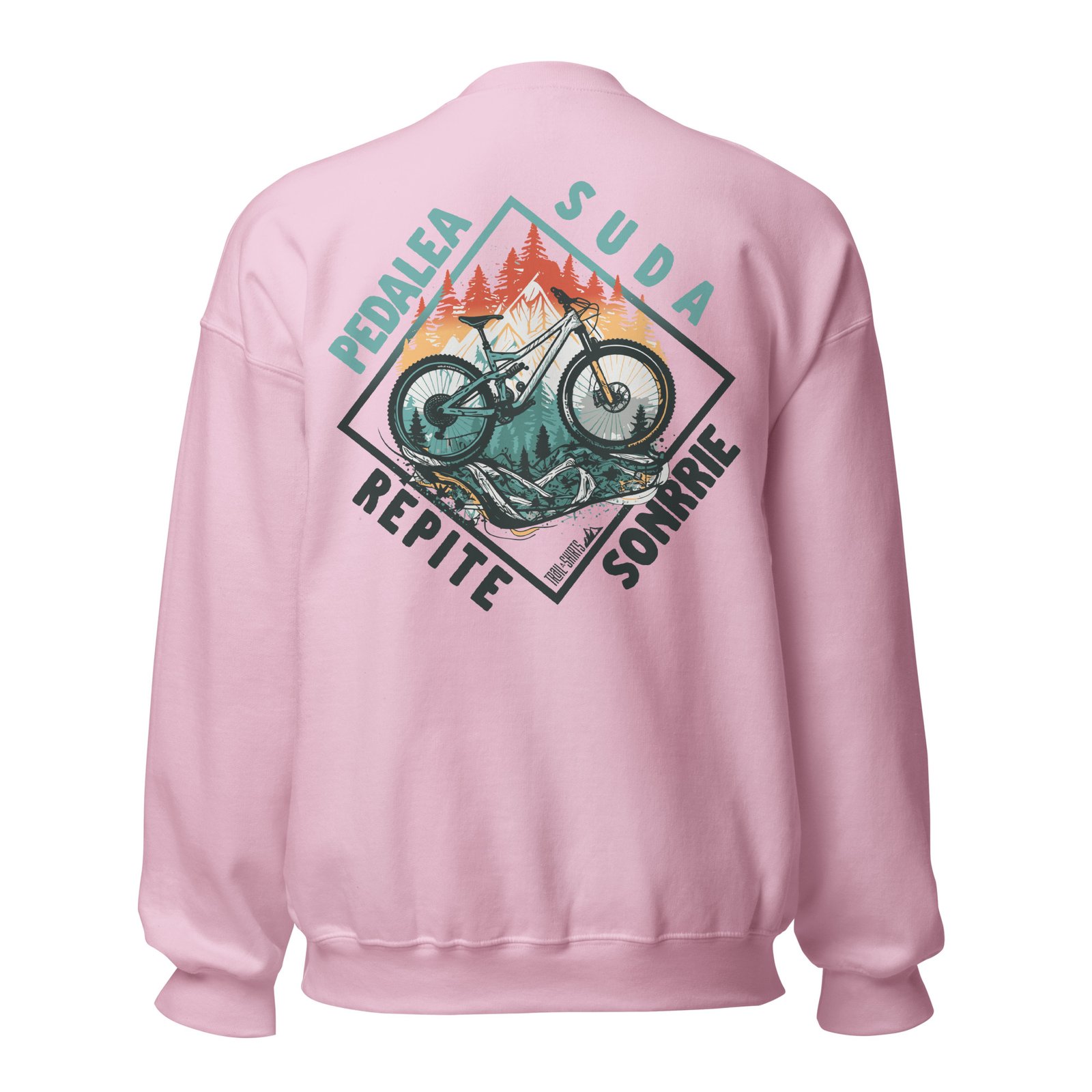 Sudadera unisex Pedalea Suda Sonríe Repite | TRAIL SHIRTS